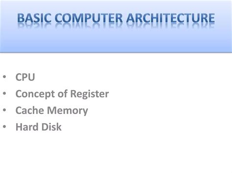 Basic Computer Architecture Pptx