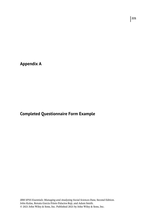 PDF Appendix A Completed Questionnaire Form Example