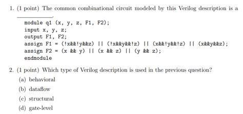 Solved Point The Common Combinational Circuit Modeled Chegg