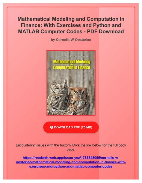 [pdf] Mathematical Modeling And Computation In Finance With Exercises And Python And Matlab