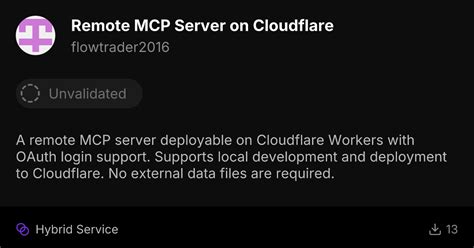 Remote Mcp Server On Cloudflare Mc · Lobehub