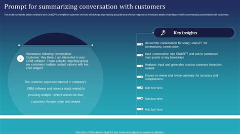 Prompt For Summarizing Conversation With Customers Integrating Chatgpt