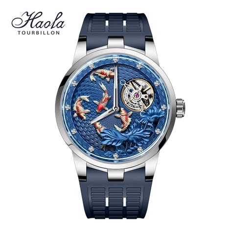 Haofa 남성용 1951 수동 회전 목마 기계식 시계 사파이어 회전 방수 시계 럭셔리 80h Orologio Uomo Aliexpress