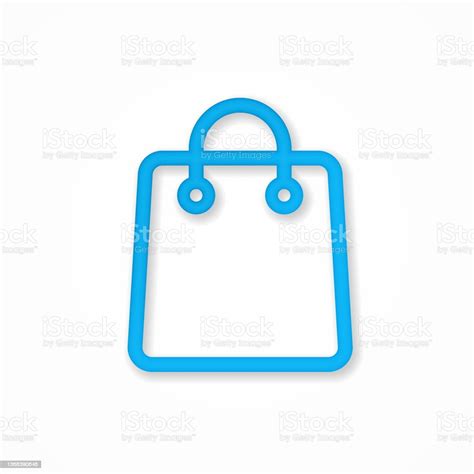 쇼핑 가방 사실적인 아이콘 3d 선 벡터 그림입니다 위쪽 보기 3차원 형태에 대한 스톡 벡터 아트 및 기타 이미지 3차원 형태 가방 고객 Istock