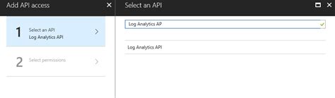 Mvc Log Analytics Api Does Not Show In The Aad Registered App