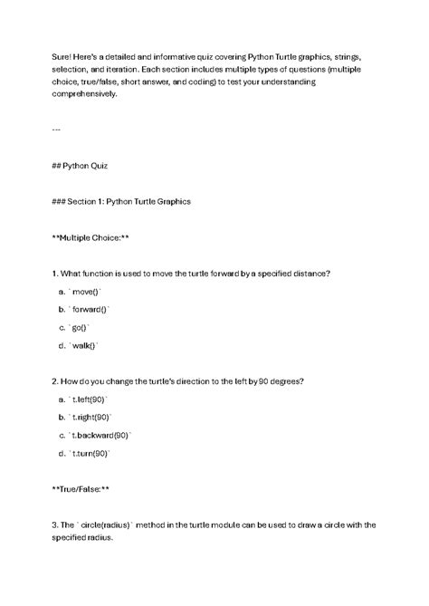 Python Quiz Sure Heres A Detailed And Informative Quiz Covering Python Quiz Sure Heres A Detailed And Informative Quiz Covering