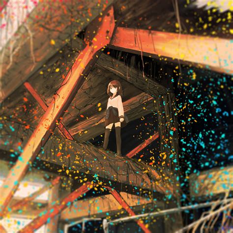 Inami Hatoko Original Commentary Request Highres 1girl Black Hair Black Sailor Collar