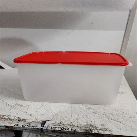 Red Clear Rectangle Tupperware Plastic Container Packaging Type Box