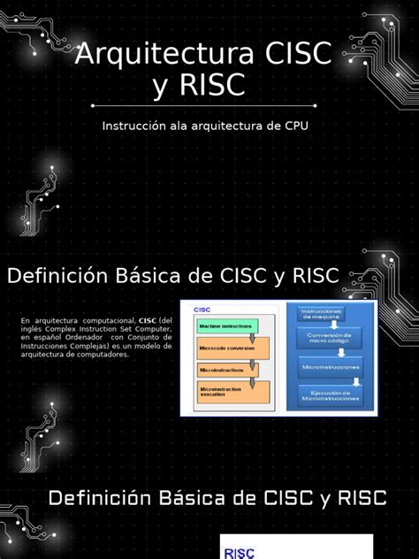 Presentacion Cisc Y Risc Pdf Unidad Central De Procesamiento