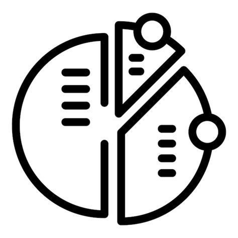 Premium Vector Pie Chart Showing Data Analysis With Lines And Circles