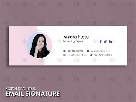A Minimal But Modern Clickable Responsive HTML Email Signature Upwork