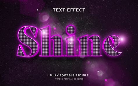 Premium Psd Shine Text Effect