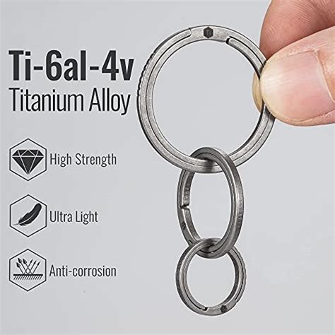 Keyunity Ka11 Titanium Alloy Flat Key Ring Set 3325175mm Side
