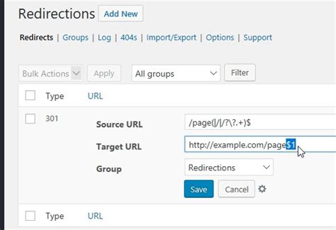 Regex Wordpress Redirection Plugin To Include Query Parameters In