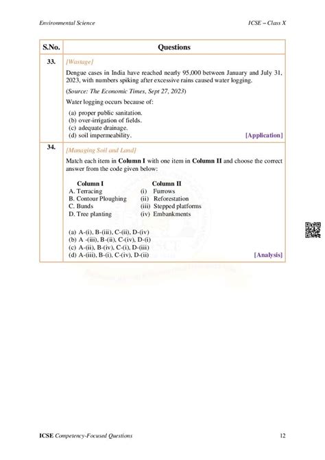 Icse Competency Based Questions Evs Class 10 Competency Practice Questions Aglasem Icse Competency Based Questions Evs Class 10 Competency Practice Questions Aglasem