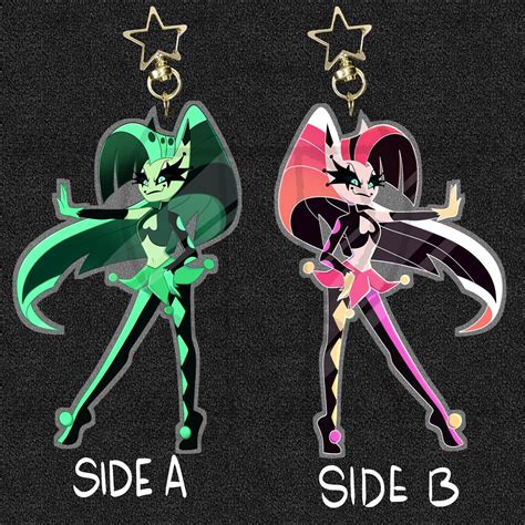 Glitz Doublesided Keychain Helluva Boss Preorder Etsy