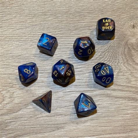 Chessex Lab Dice Lustrous Azurite Polyset Dungeons And Dice