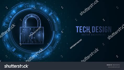 Security Lock Scifi User Interface Hud Stock Vector Royalty Free 1802533372 Shutterstock
