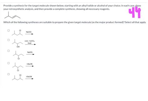 Answered Provide A Synthesis For The Target… Bartleby