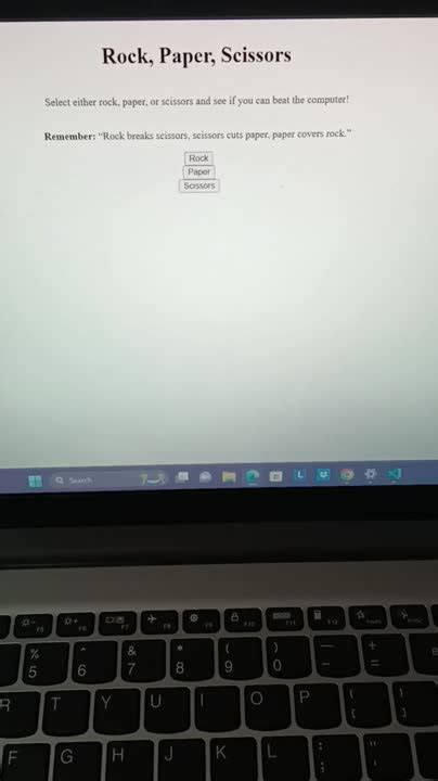 Garima Pandey On Linkedin Javascript Codingchallenge Webdevelopment Rockpaperscissors