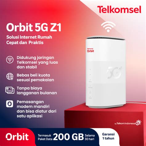 Promo Telkomsel Orbit 5g Z1 Modem Wifi 5g High Speed Free Kuota 200gb Cicil 0 3x Orbit