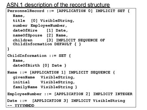 Abstract Syntax Notation One Asn 1 Asn 1