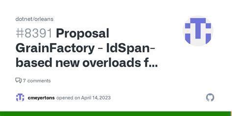 Proposal Grainfactory Idspan Based New Overloads For Complex Keys
