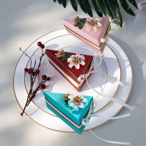 구디백 선물상자 조각케이크 답례품 종이 포장박스 생일 케익모양 사탕 보관 에이블리