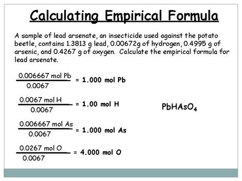 Percent Composition Empirical Formulas Molecular Formulas Percent Composition