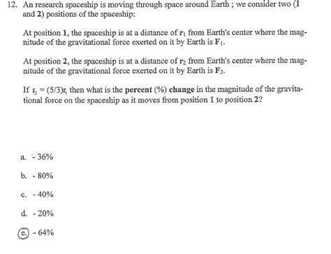 Solved An Research Spaceship Is Moving Through Space Around Chegg Com
