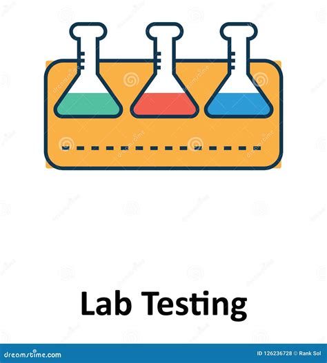 Lab Testing Isolated And Vector Icon For Technology Stock Vector Illustration Of Equipment