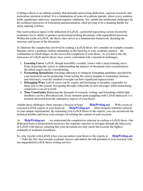 Latex Thesis Class Example Pdf Thesis