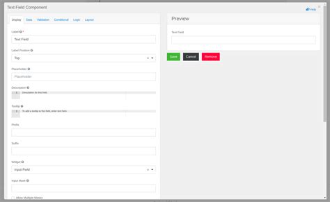 Question Is It Possible Customized Options Popup In The Form Builder · Issue 3026 · Formio