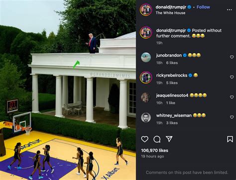 Donald Trump Jr Posts Meme Showing His Father Throwing Sex Toy Onto Wnba Court The Independent