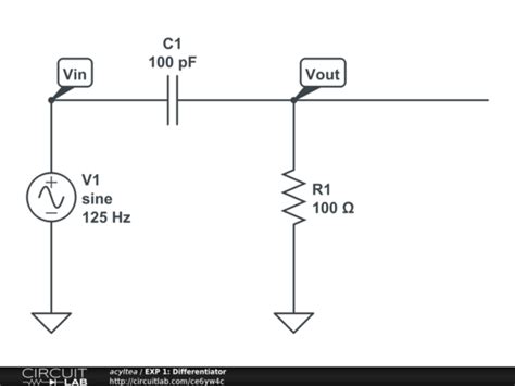Exp 1 Differentiator Circuitlab
