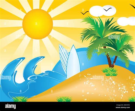 Abstract Vector Summer Holiday Background Vector Illustration Stock