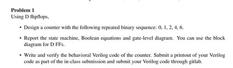 Solved Problem 1 Using D Flipflops • Design A Counter With