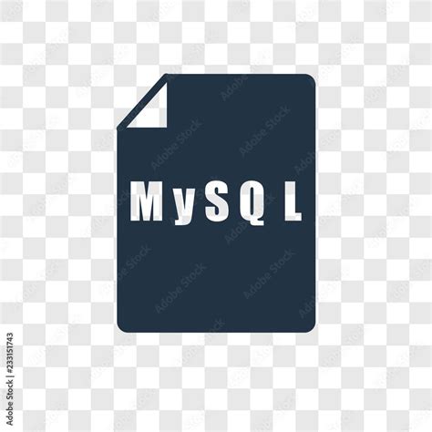 Mysql Vector Icon Isolated On Transparent Background Mysql Transparency Logo Design Stock