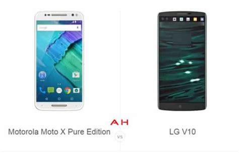 Phone Comparisons Moto X Pure Edition Vs Lg V