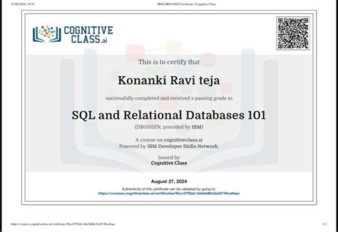 Ibmdeveloperskillsnetwork Cognitiveclass Ibm Ravi Teja Konanki