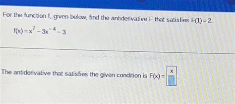 Solved For The Function F ﻿given Below Find The