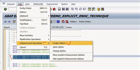 Explicit Enhancement Enhancement Section Sapcodes