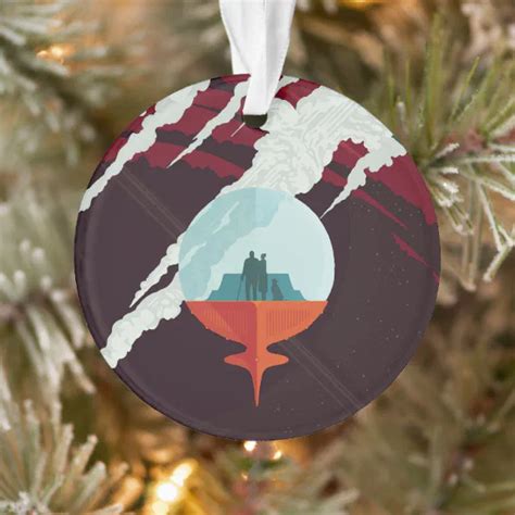 Retro Space Poster Cassini Mission To Saturn Ornament Zazzle