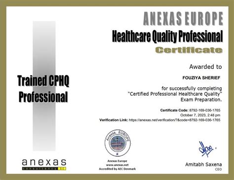 Certified Professional In Healthcare Quality Cphq Training Course For