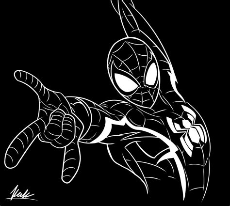 Spider Man Black And White By Kevkatana On Deviantart