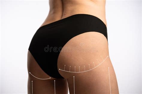 Contouring The Female Body With Contour Arrows In Progress Stock Illustration Illustration Of