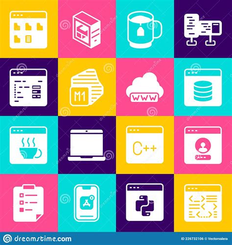 Set Software Create Account Screen Server Data Web Hosting Cup Tea With Tea Bag Processor