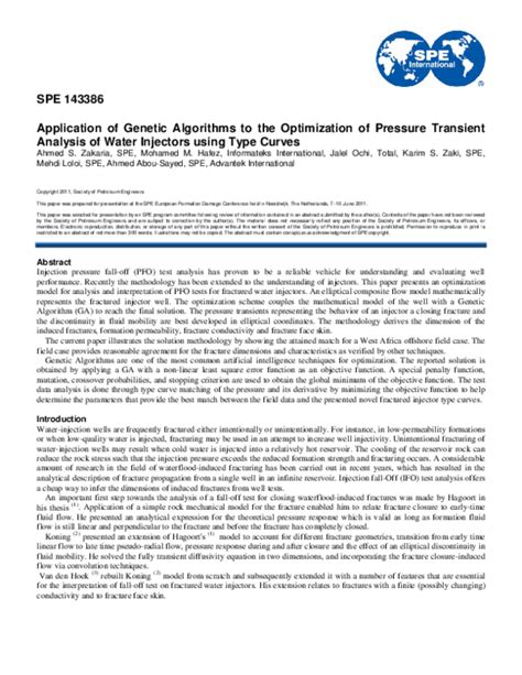 Pdf Application Of Genetic Algorithms To The Optimization Of An Industrial Reactor