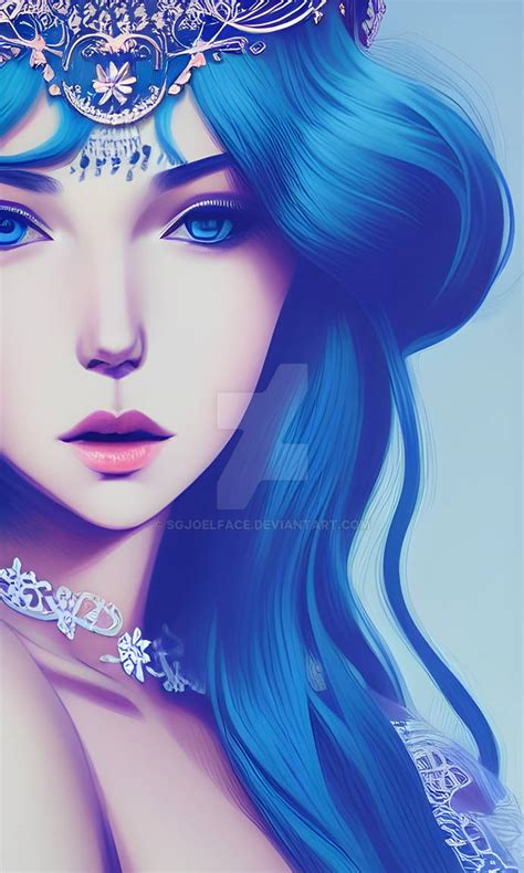 Ai Art Cute Blue Hair By Sgjoelface On Deviantart
