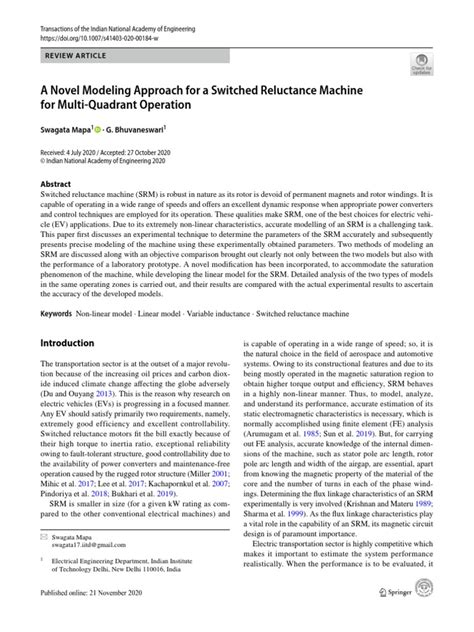 A Novel Modeling Approach For A Switched Pdf
